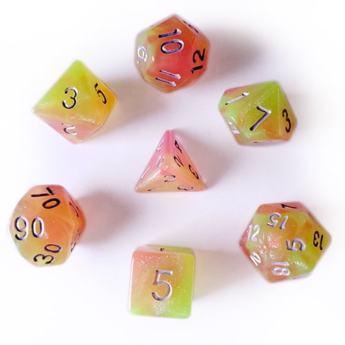 Galactic Dice HD Dice Sets - Summer's Joy (Yellow, Orange, & Silver ...