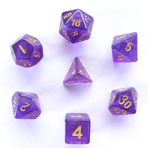 Galactic Dice Premium Dice Sets - Purple Iridescent (Purple & Gold ...