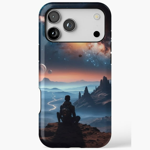 Galactic Dreamscape Surreal Cosmic Scene Phone Case for iPhone 11 through 17 Pro Max Compatible ...