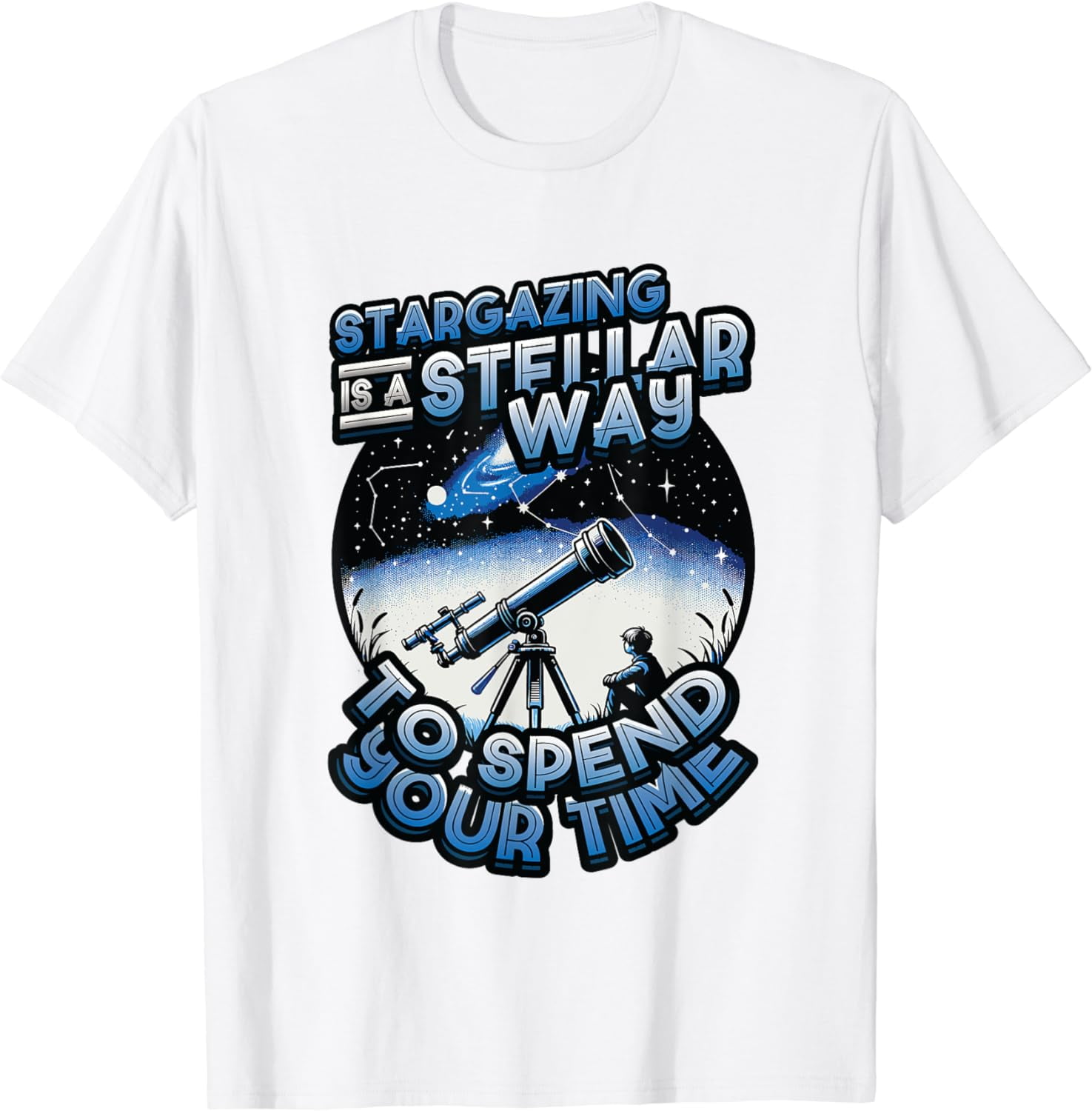 Galactic Explorer Star Watching Astronomer Stargazing T-Shirt - Walmart.com