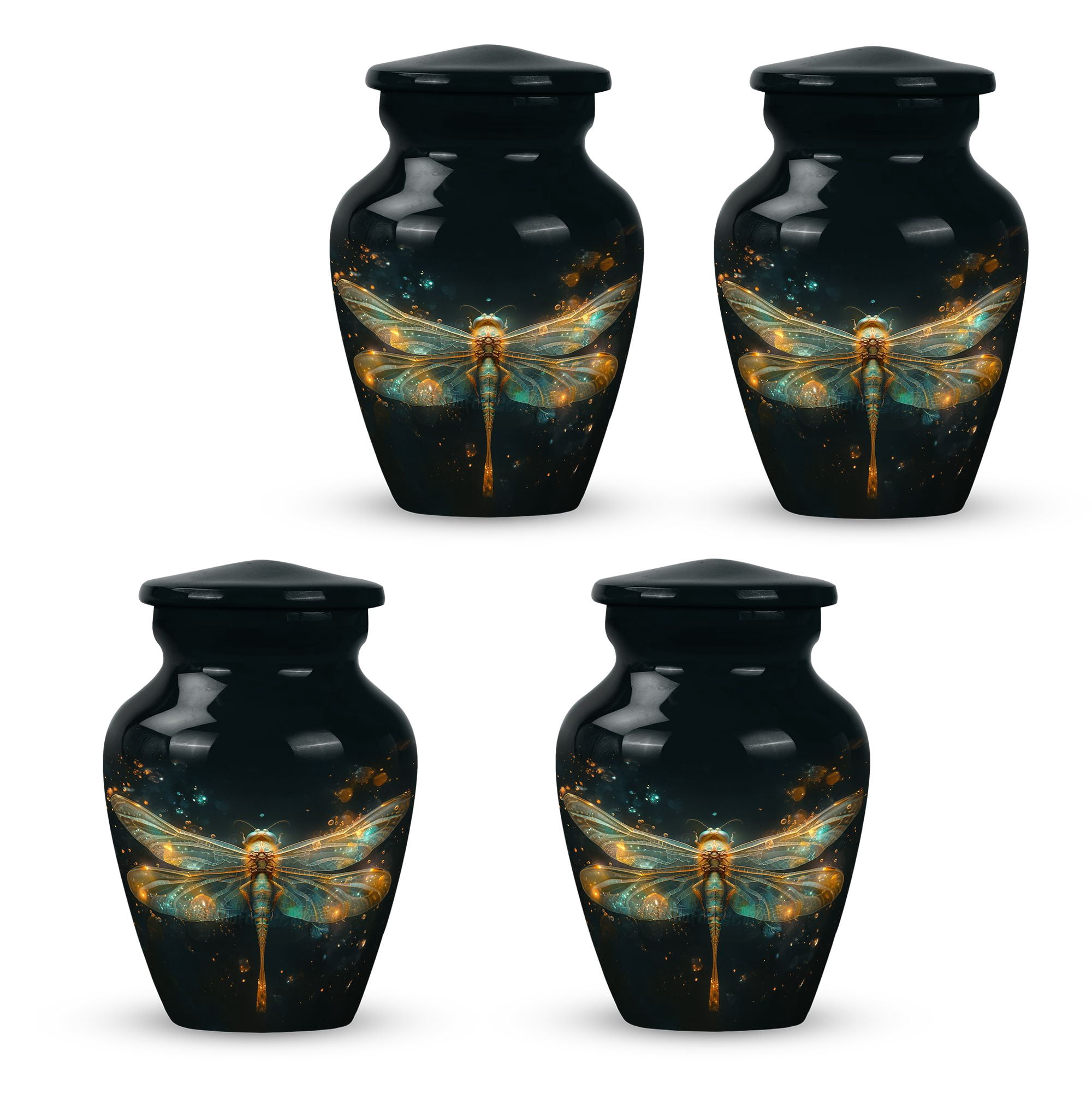 Galactic Glow Dragonfly Cremation Urns For Ashes For Women - Burial ...