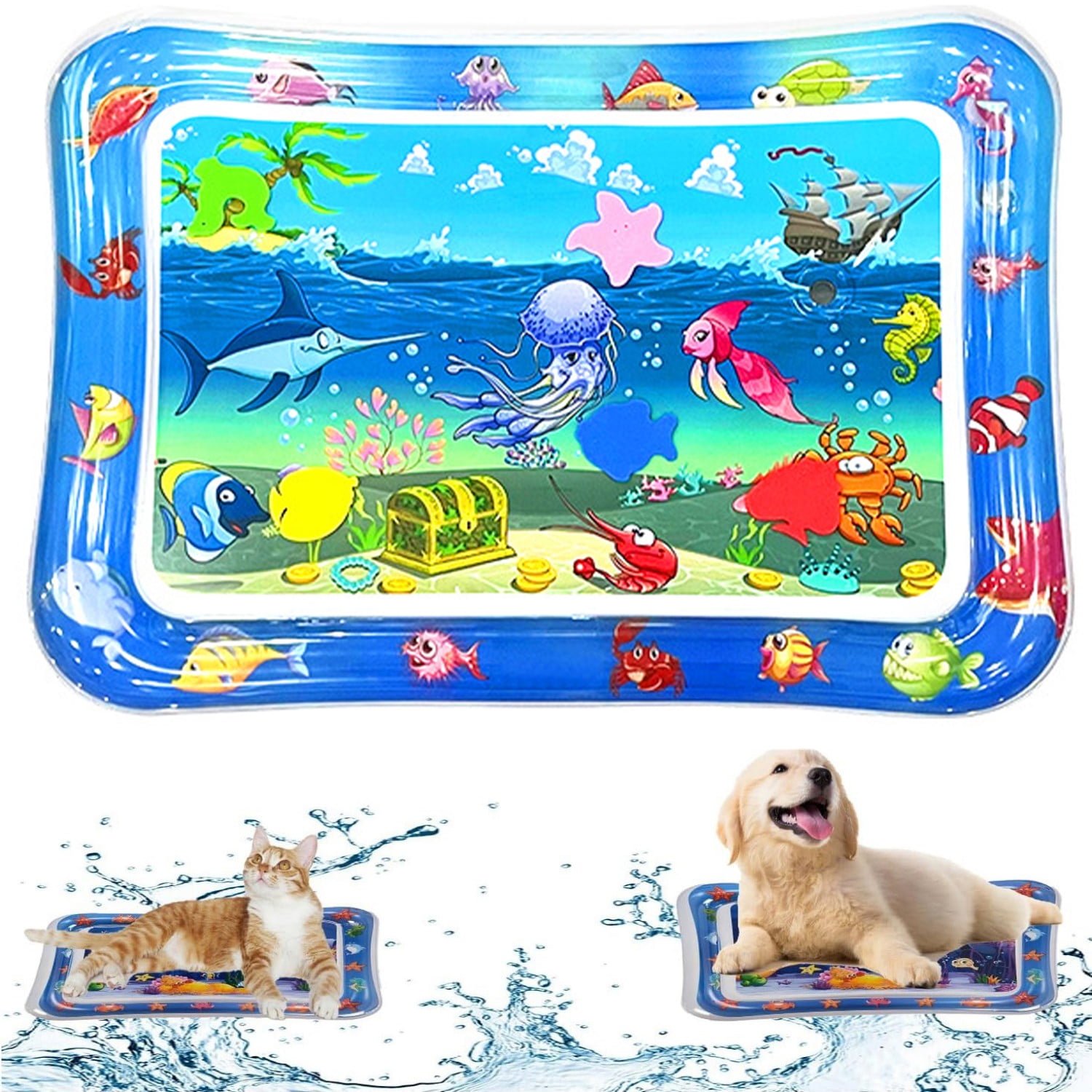 Galactic Goods Cat Cooling Pad,Upgrade Thickened Water Sensor Play Mat ...