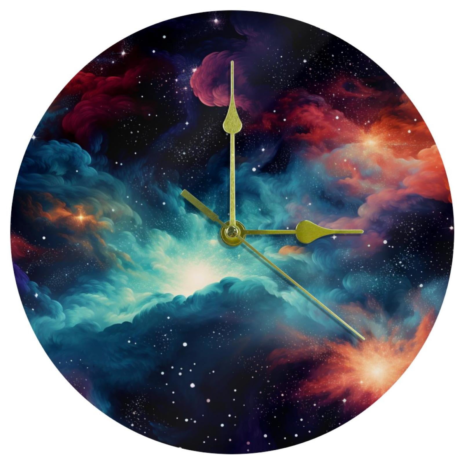 Galactic Planet Acrylic Circular Wall Clock - Unique Design, Modern ...