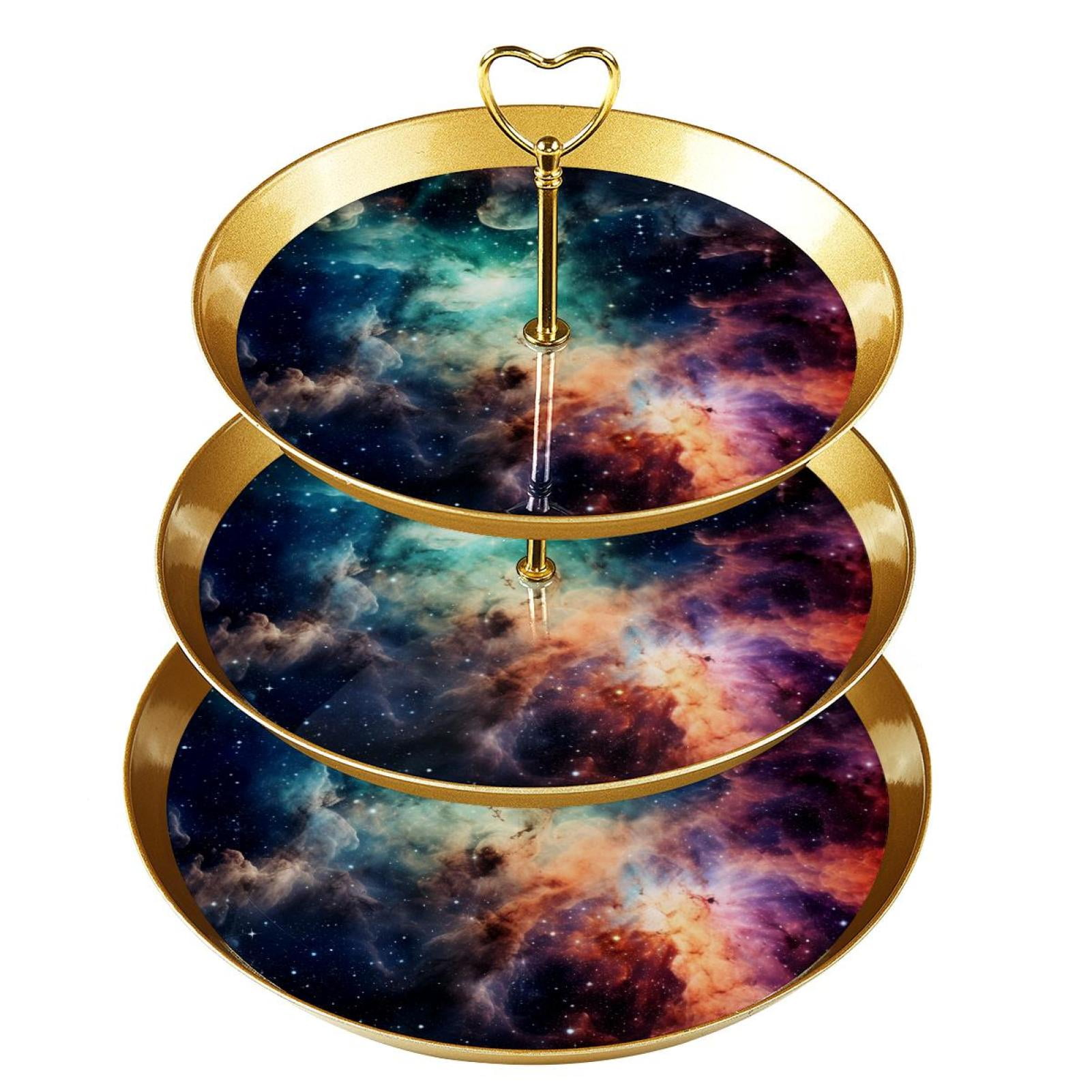 Galactic Planet Plastic Discs Iron Pillar Dessert Table Stand 32cm ...