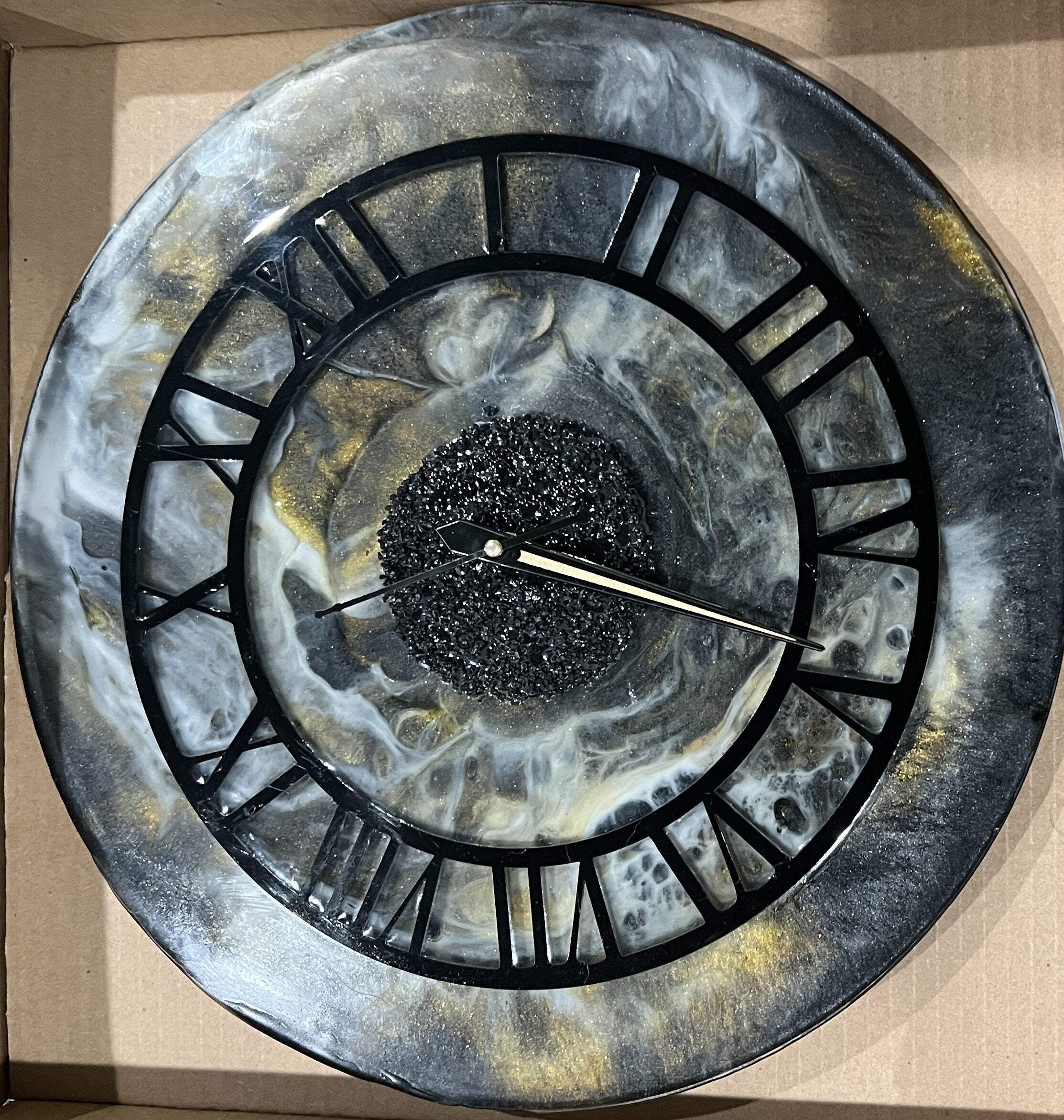 Galactic Resin Art Wall Clock - Walmart.com