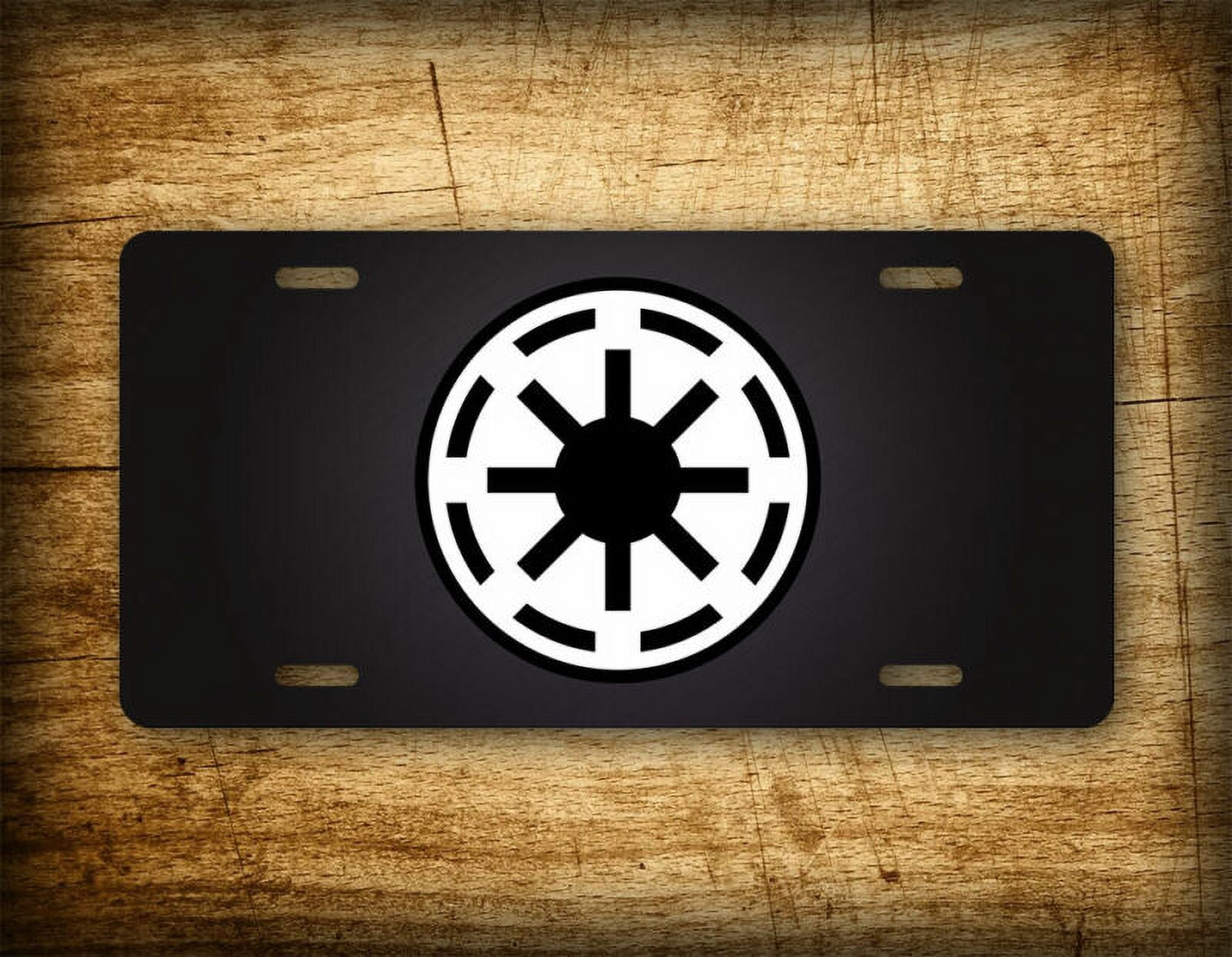 Galactic Roundel Grey And White License Plate Star Fighter Wars Symbol ...