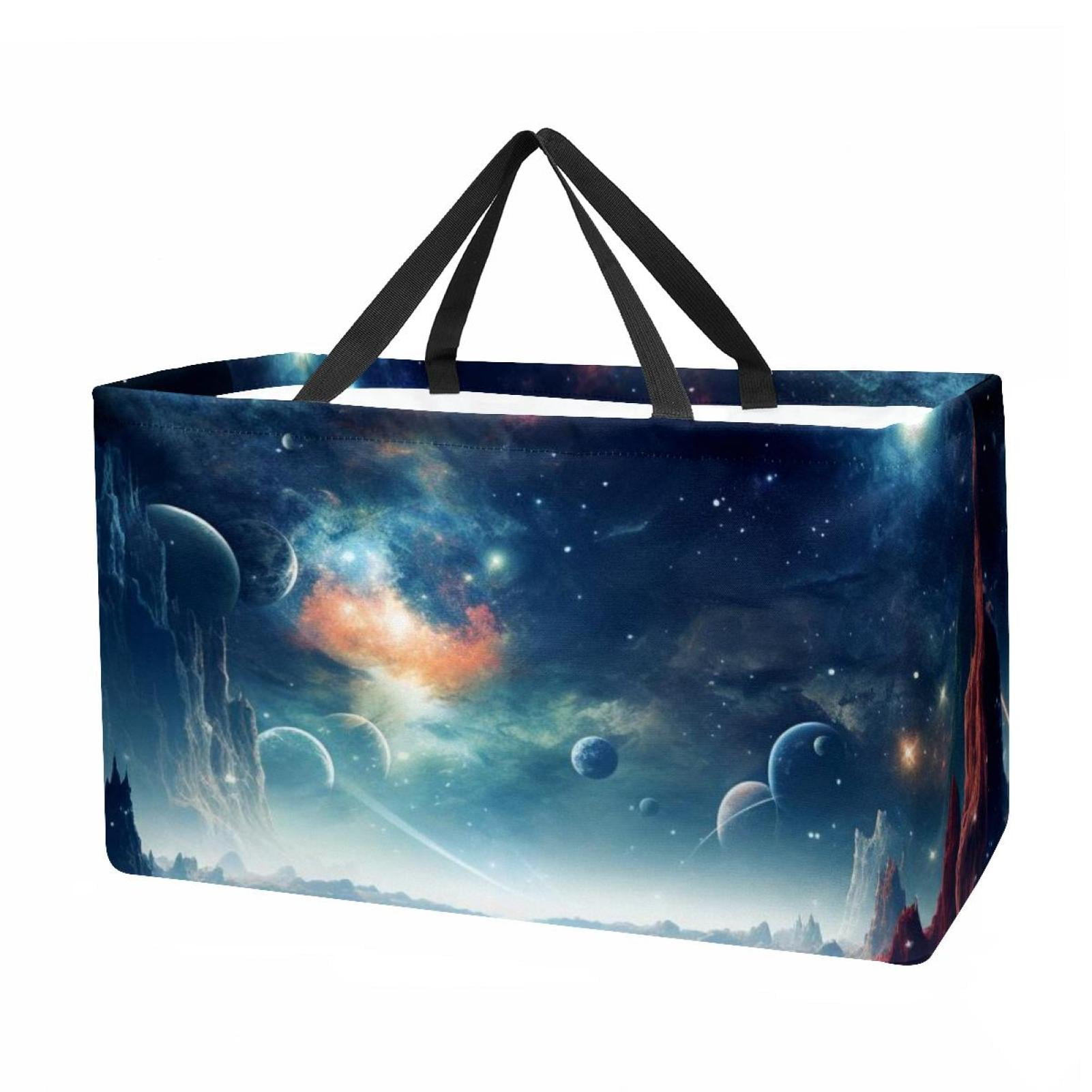 Galactic Space Collapsible Oxford Cloth Storage Bin: Reusable, Foldable ...