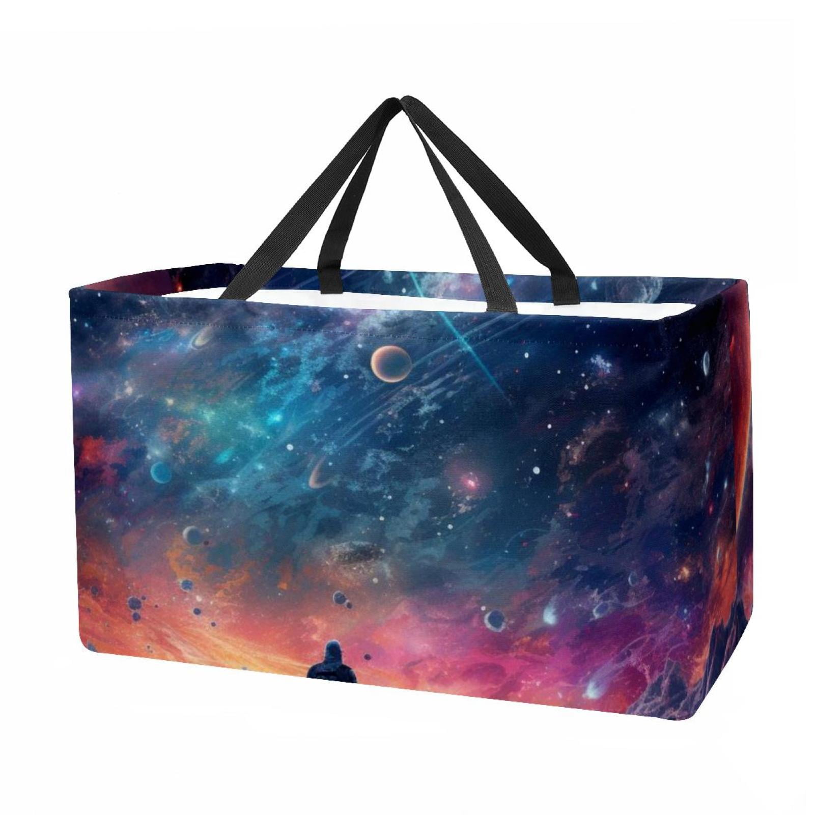 Galactic Space Large Capacity Collapsible Cube Organizer Tote Bag ...