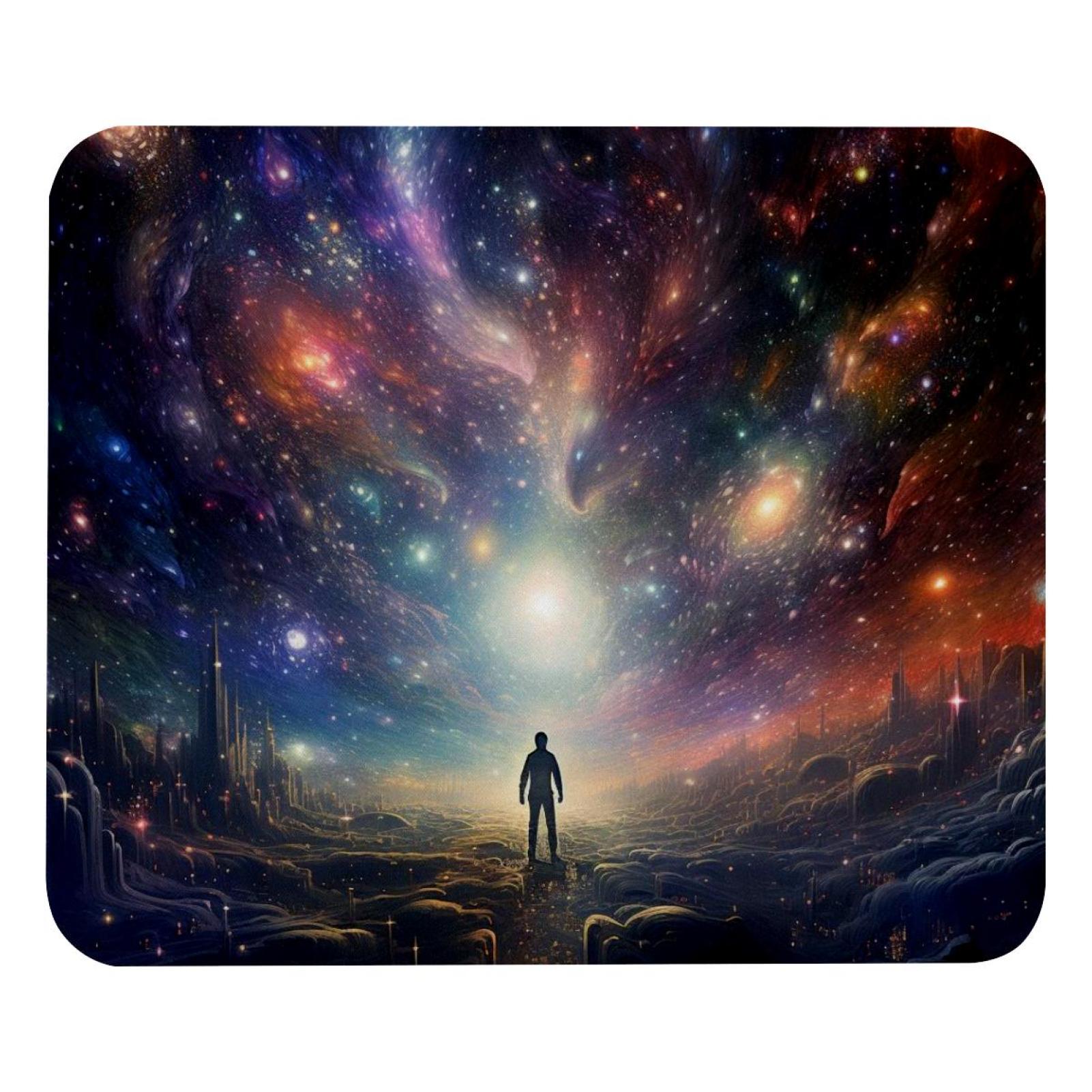 Galactic Space Non-Slip Rubber Bottom Personalized Custom Square Desk ...