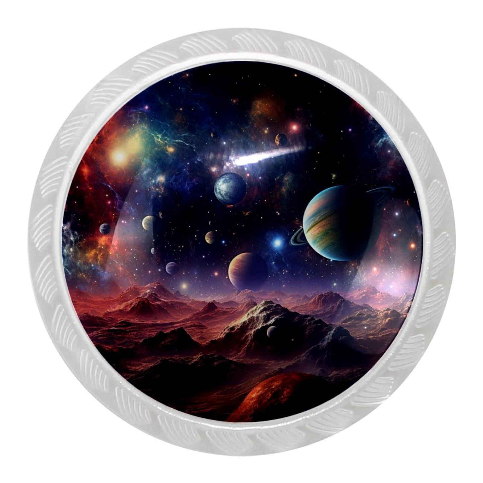 Galactic Space Pattern 4 PCS Cabinet Knob Drawer Knob Cabinet Hardware ...