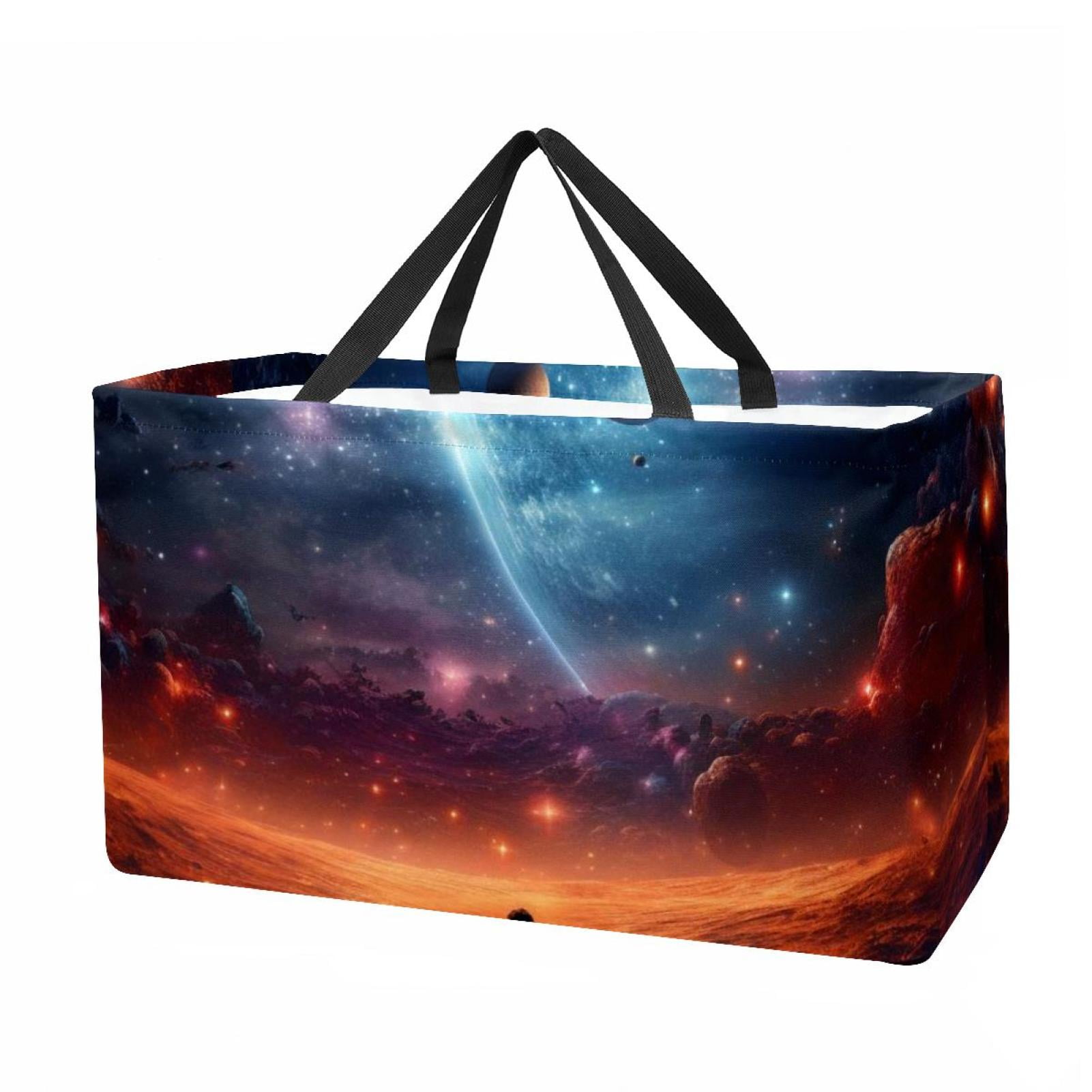 Galactic Space Premium Oxford Cloth Shopping Bags: Reusable, Foldable ...