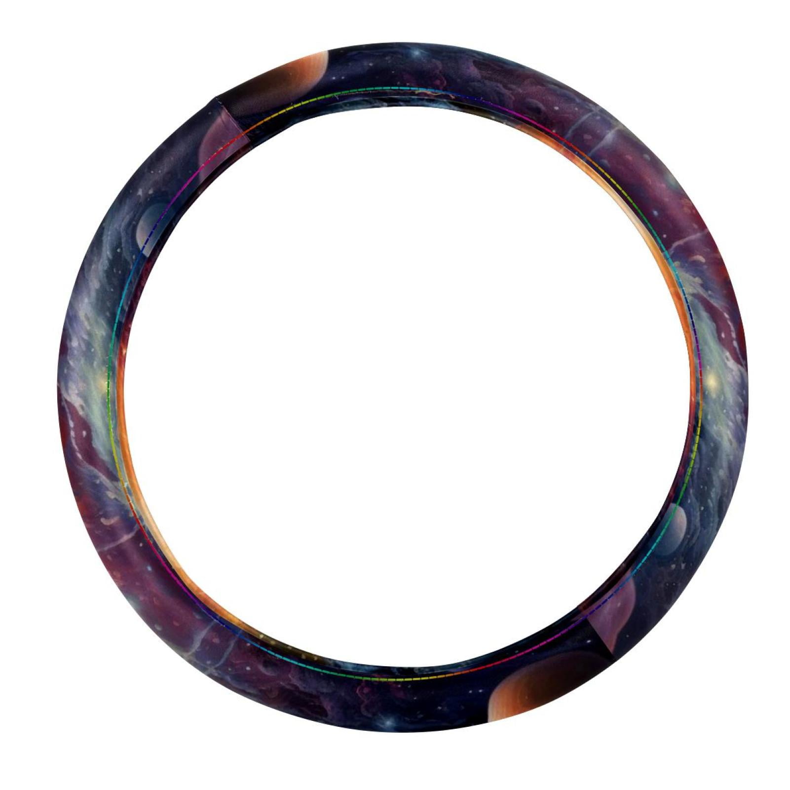 Galactic Space Steering Wheel Cover for Car, 14.5 Inch PVC Leather Auto ...