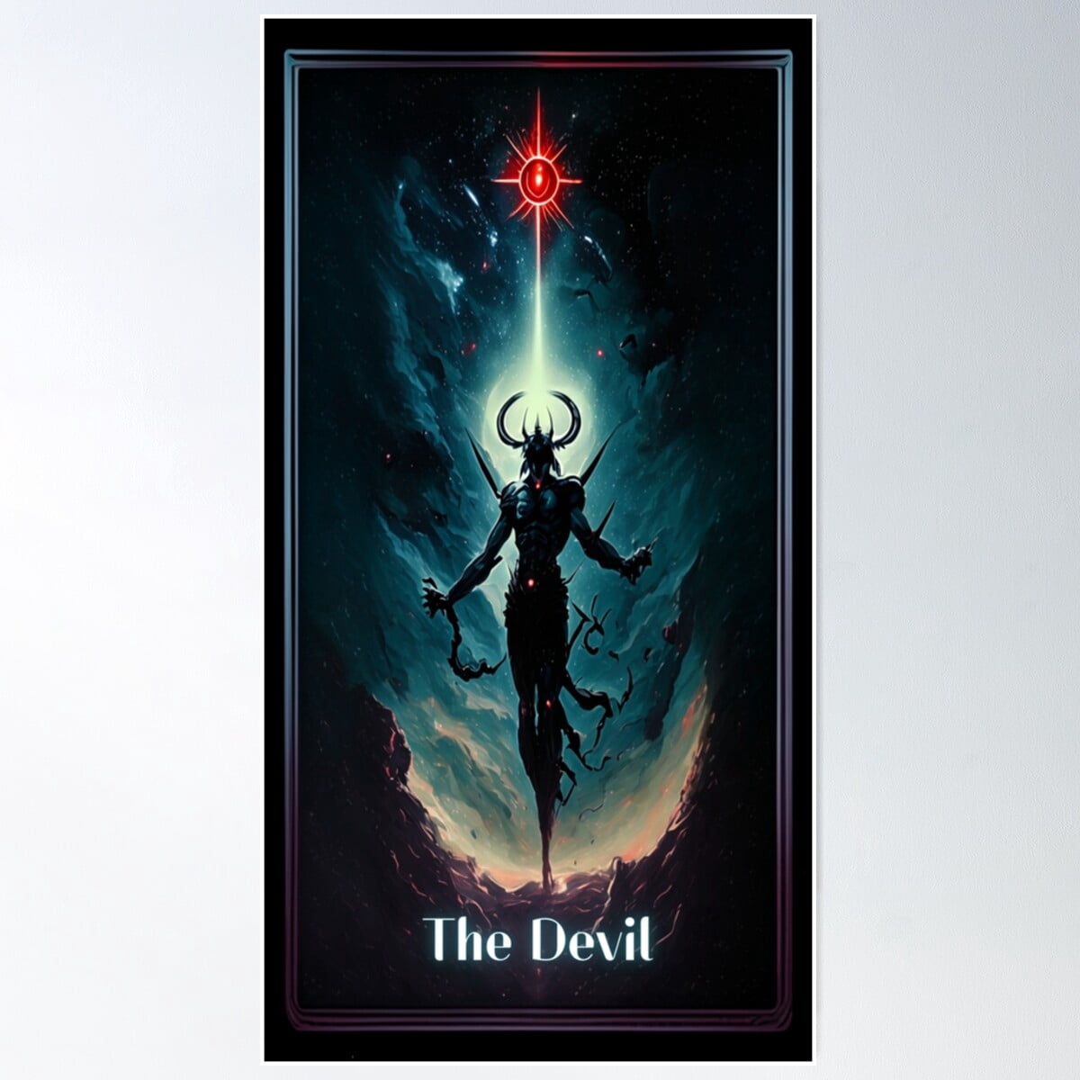 Galactic Tarot Card: The Devil Poster Wall Art, Modern Wall Decor For ...