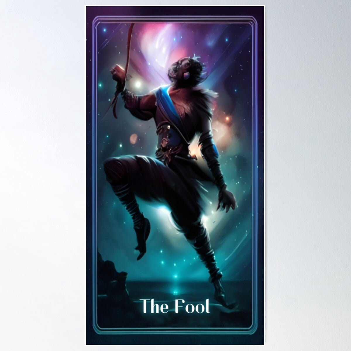 Galactic Tarot Card: The Fool Poster Wall Art, Modern Wall Decor For ...