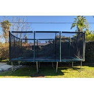 Jumpking Rectangle 10 x 14' Trampoline, with Enclosure, Blue/Yellow ...