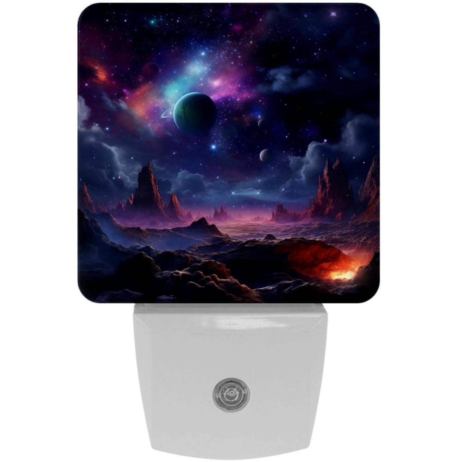 Galactic space LED Square Night Lights - Bright and Compact Bedroom or ...