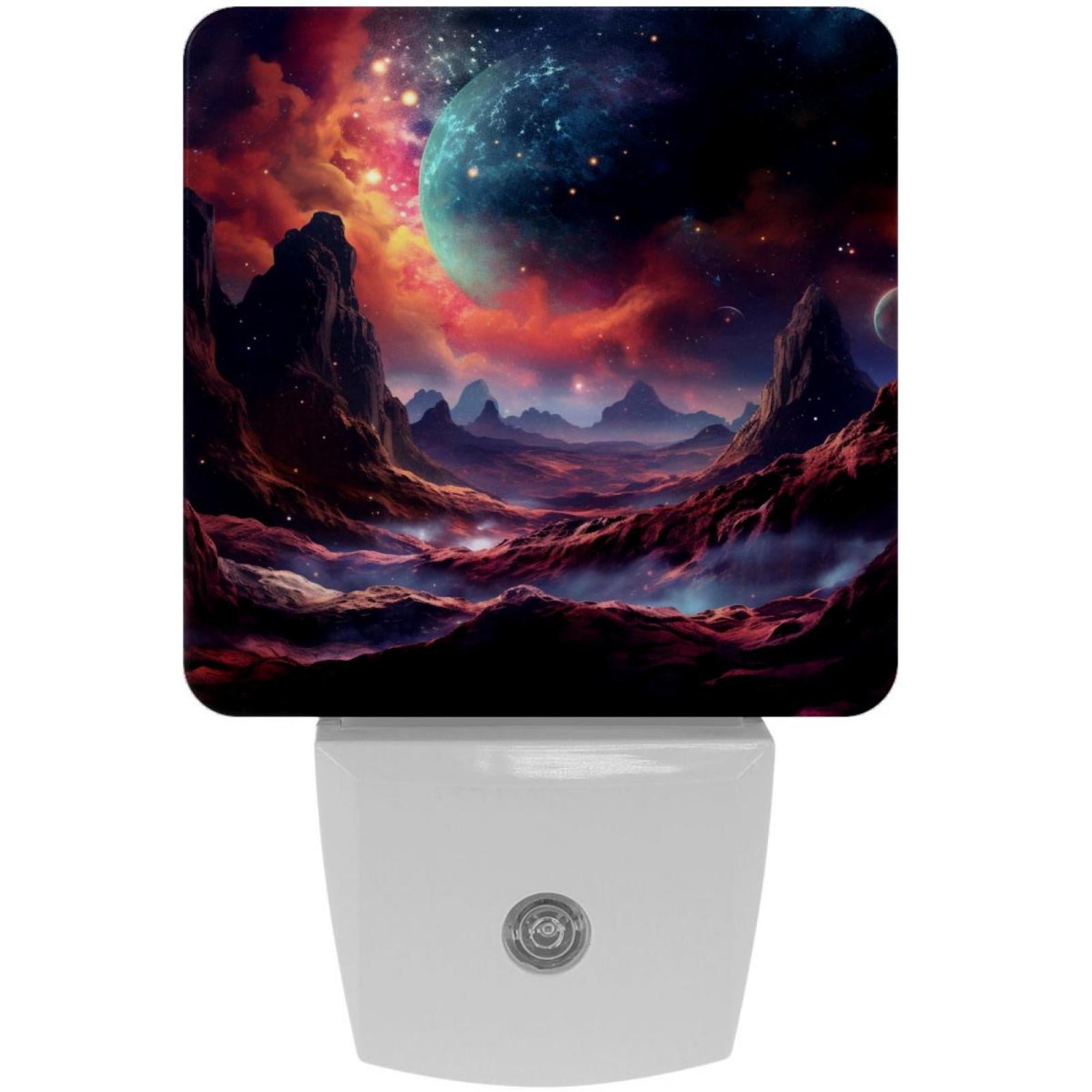 Galactic space LED Square Night Lights - Energy Efficient Plug-in Wall ...
