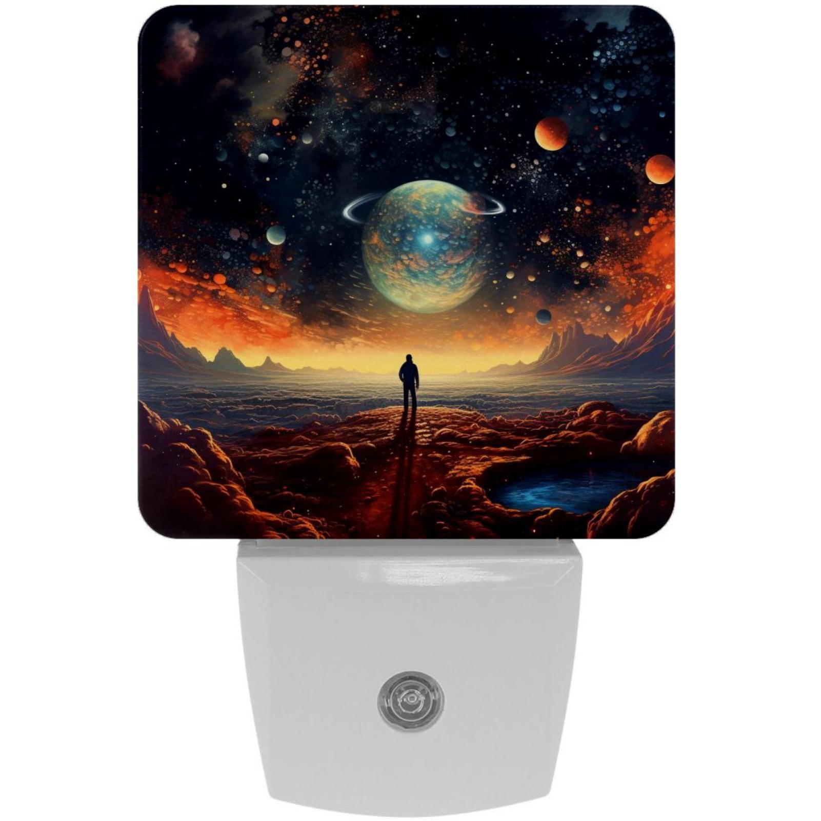 Galactic space LED Square Night Lights - Modern and Versatile Plug-in ...