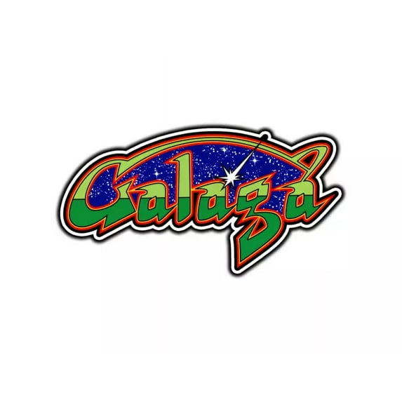 Galaga Arcade Logo Waterproof Sticker Phone Decal Water Bottle Stickers Car Decals, Laptop ...