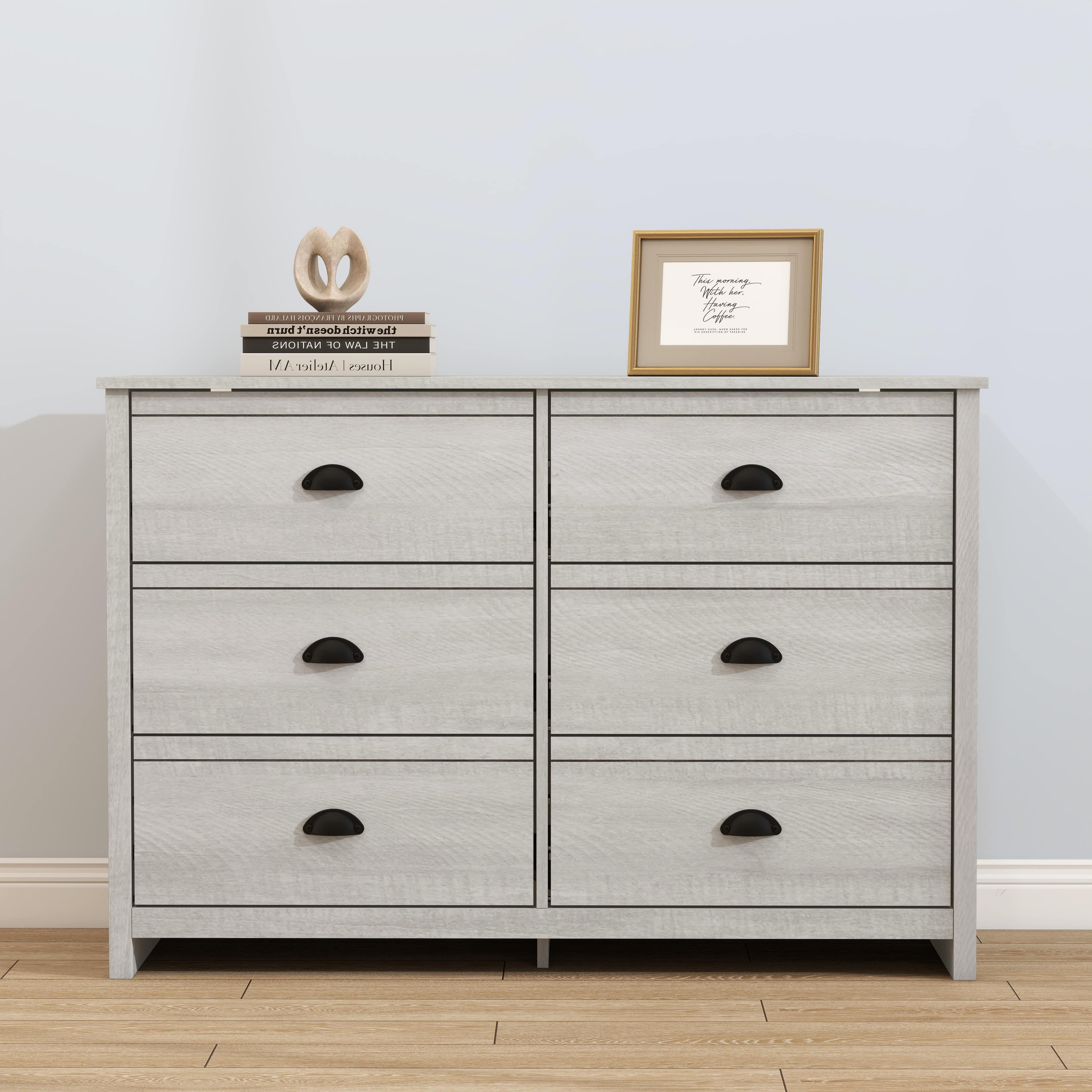 Galano Geodarno 6 Drawer Dresser - Dusty Grey Oak - Walmart.com