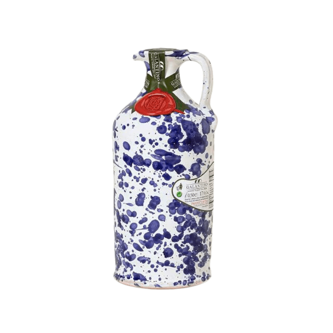 Galantino Extra Virgin Olive Oil with Fantasia Blu Ceramic Jug ...