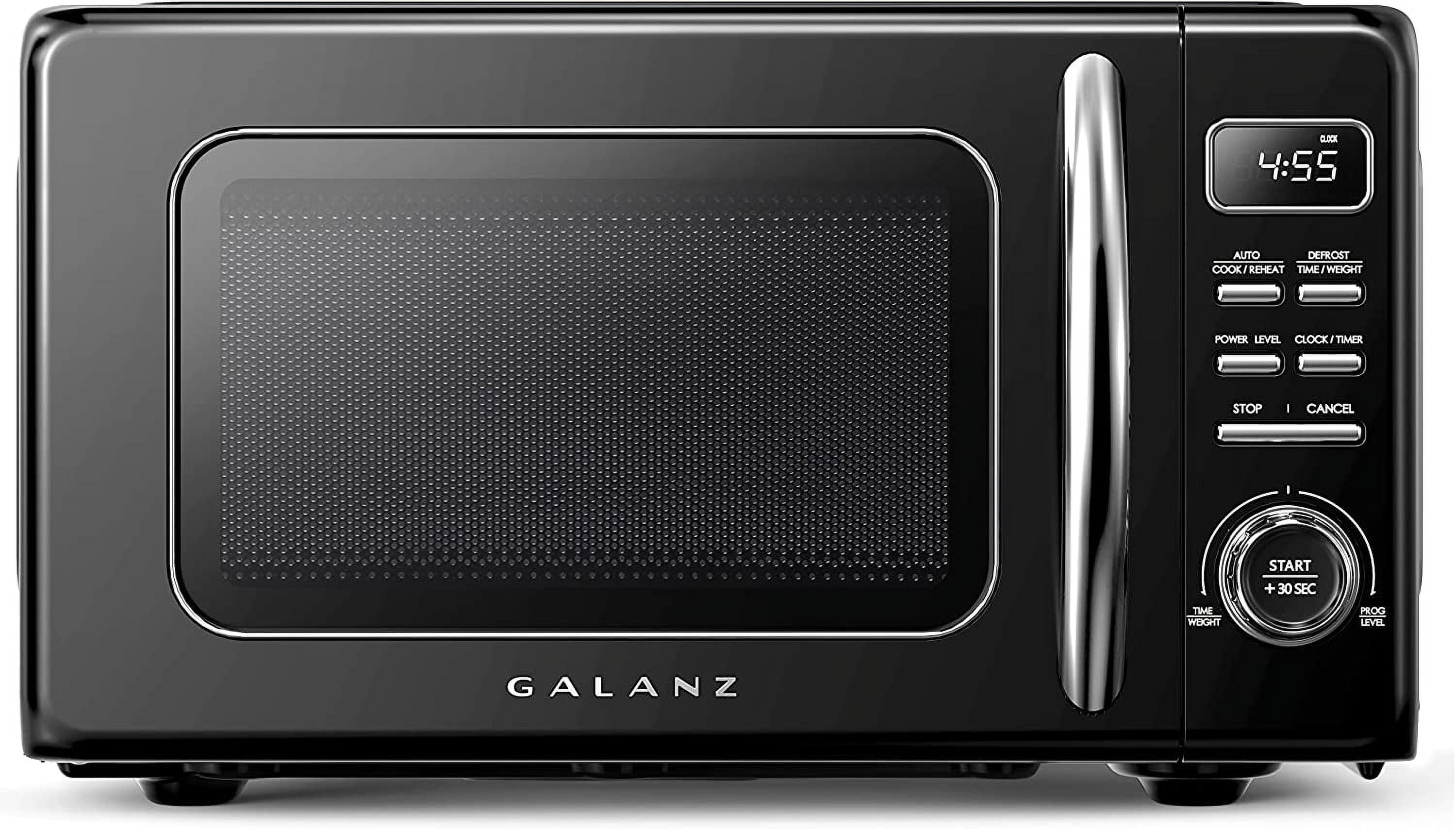 Galanz GLCMKZ09BKR09 Retro Countertop Microwave Oven with Auto Cook ...