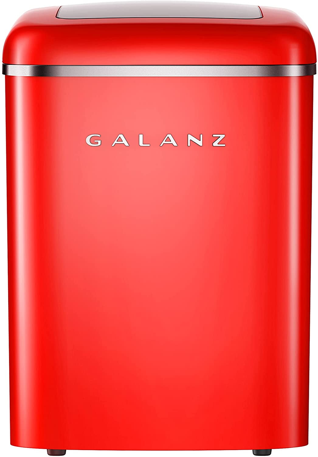 Galanz Portable Countertop Ice Maker, Retro Red, 26 lbs Daily Capacity ...