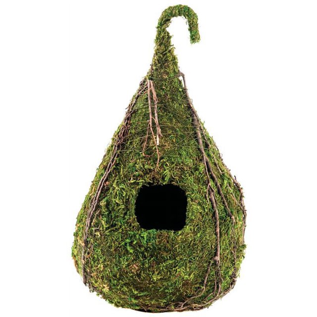 Galapagos Raindrop Deco Wild Bird House, Fresh Green, Wooden (Single ...