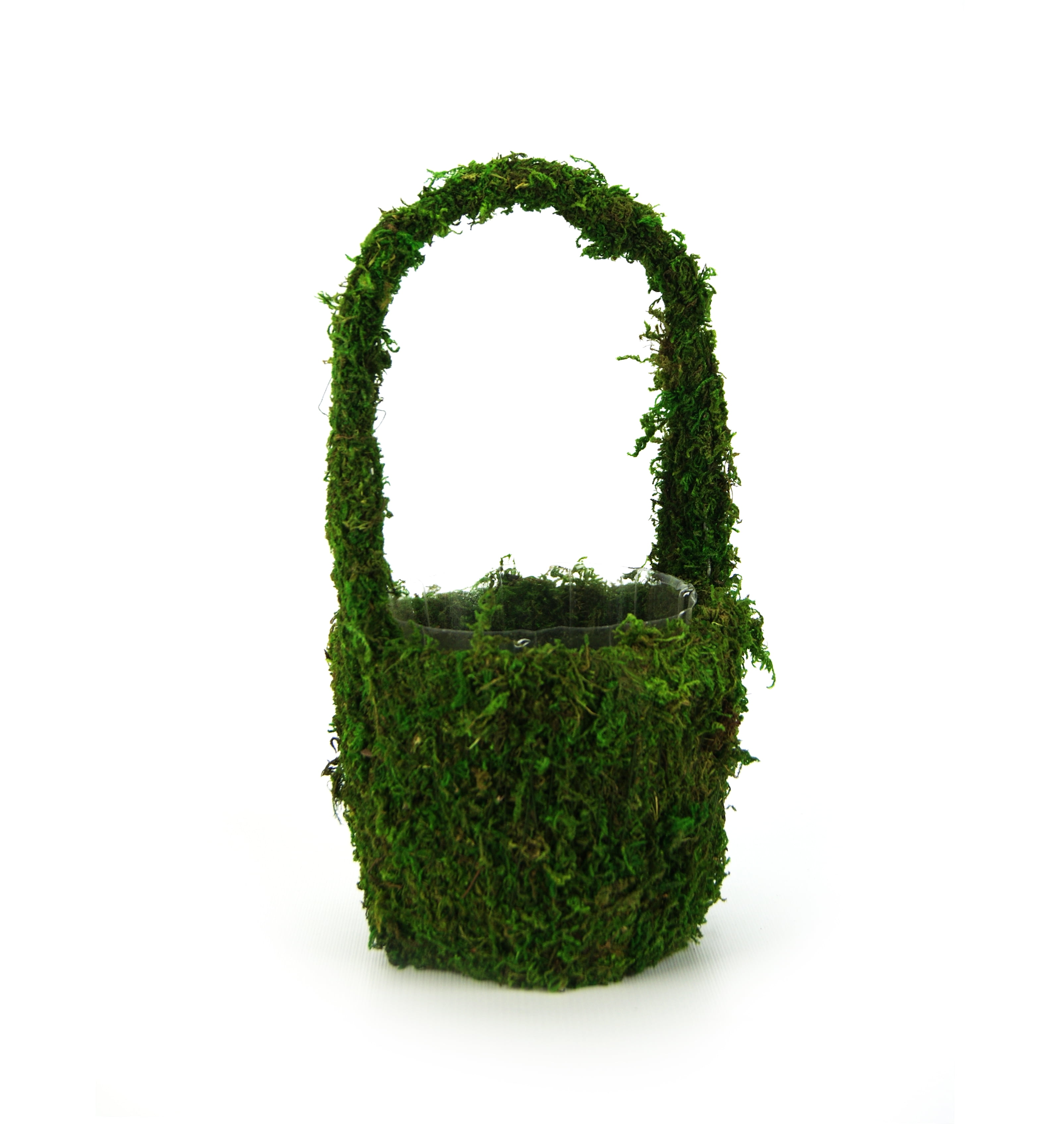 Galapagos Decorative Vista Round Moss Basket with Handles, Small ...