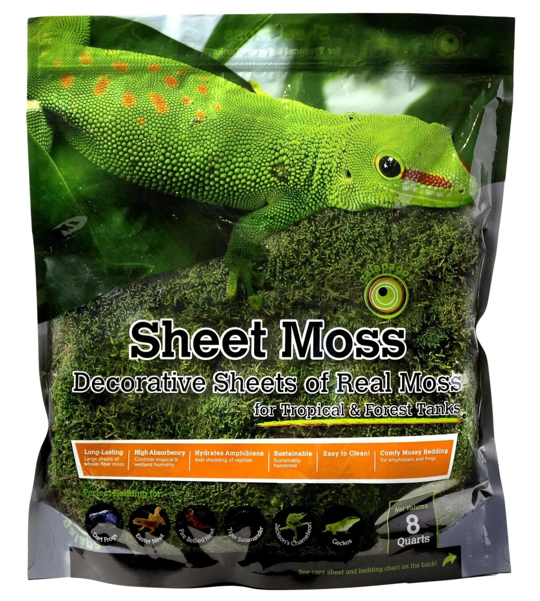 Galapagos Sheet Moss Decorative Sheet of Real Moss Substrate - Walmart.com