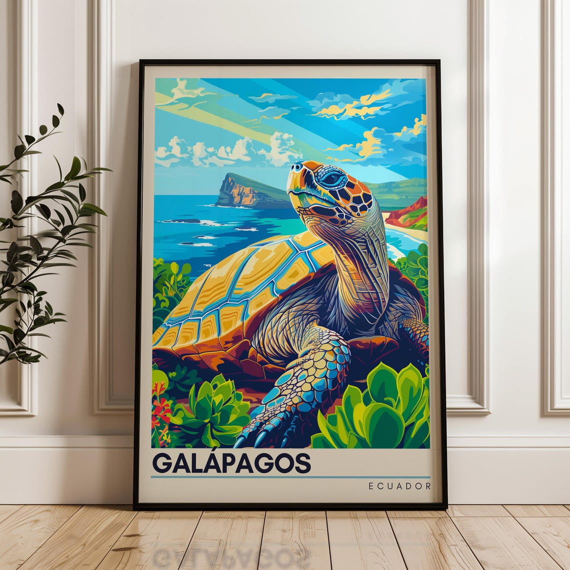 Galapagos Travel Poster - Ecuador Wall Art Print, Illustration Poster ...