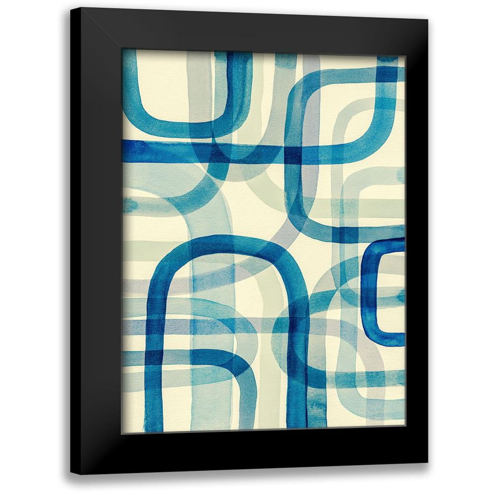Galapon, Nikki 12x14 Black Modern Framed Museum Art Print Titled - Overlapping IV - Walmart.com