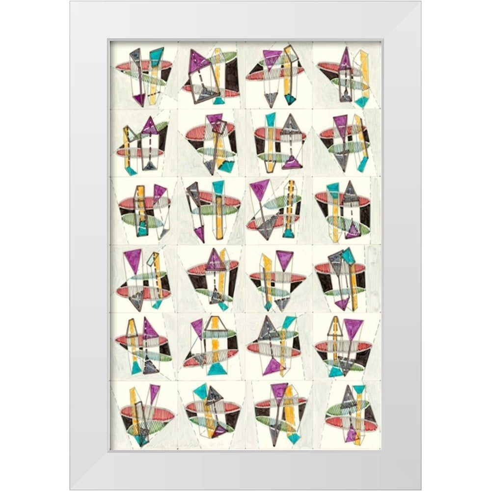 Galapon, Nikki 17x24 White Modern Wood Framed Museum Art Print Titled - Mid Century Exploration ...