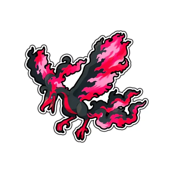 Galarian Moltres Waterproof Sticker Phone Decal Water Bottle Stickers ...