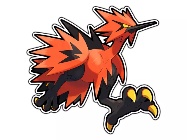 Galarian Zapdos Waterproof Sticker Phone Decal Water Bottle Stickers ...