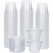 Clear Plastic Disposable Gelatin Shot Cups with Lids, 2 fl oz, 25ct ...