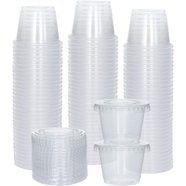 Clear Plastic Disposable Gelatin Shot Cups with Lids, 2 fl oz, 25ct ...