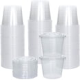 100 Sets 5.5 oz Small Plastic Go To Go Containers, Disposable Round ...