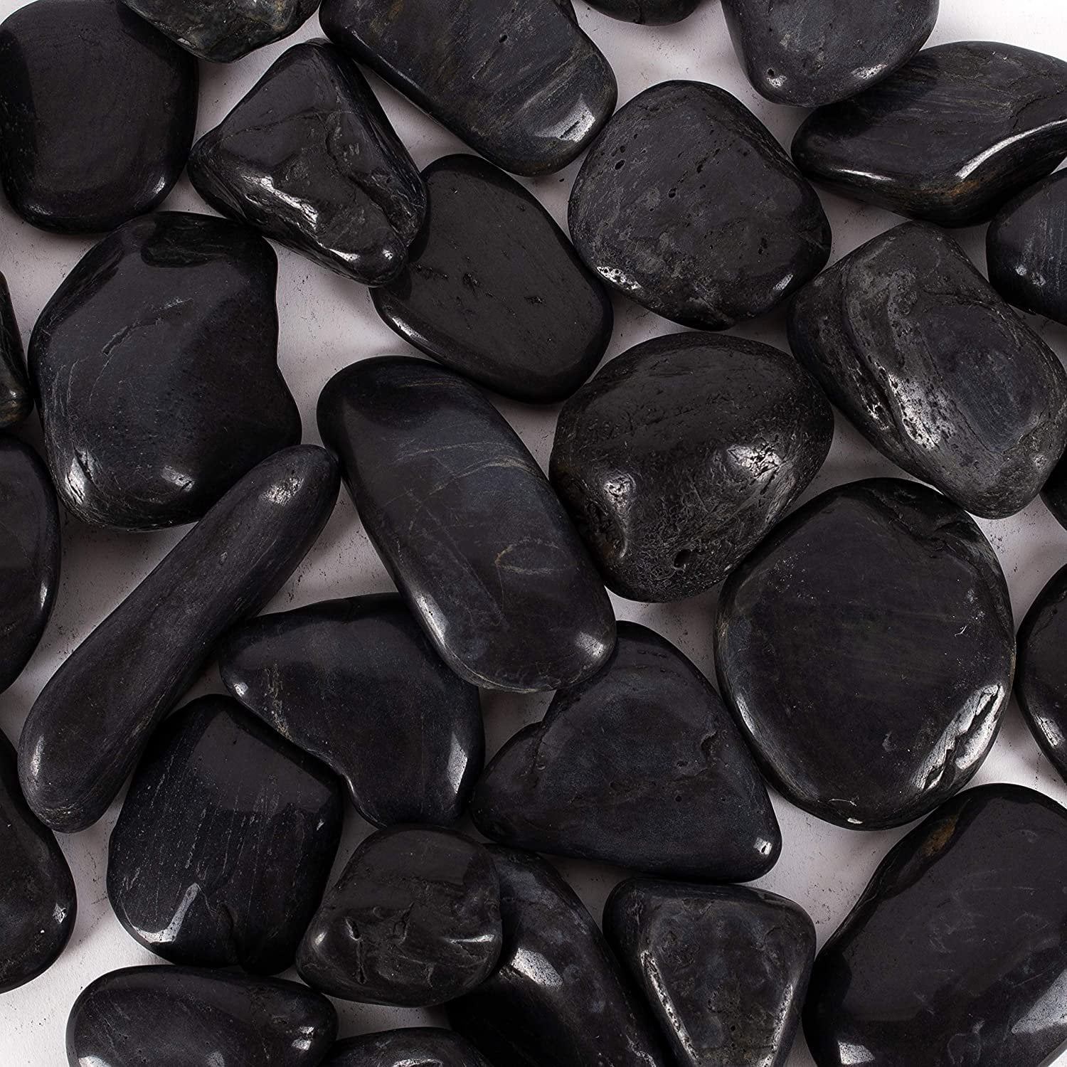 Galashield 5 lb Black Rocks Pebbles for Plants Natural Decorative ...