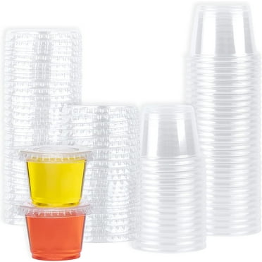 100 Sets 5.5 oz Small Plastic Go To Go Containers, Disposable Round ...