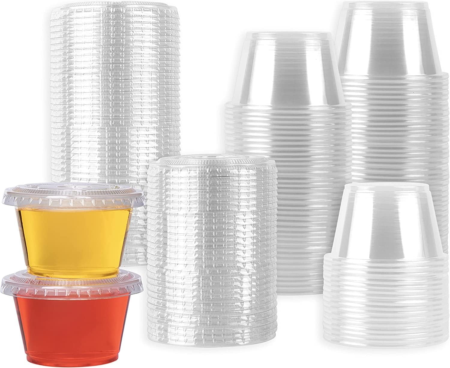 Galashield [50 Sets - 4 oz.] Jello Shot Cups Condiment Containers with ...