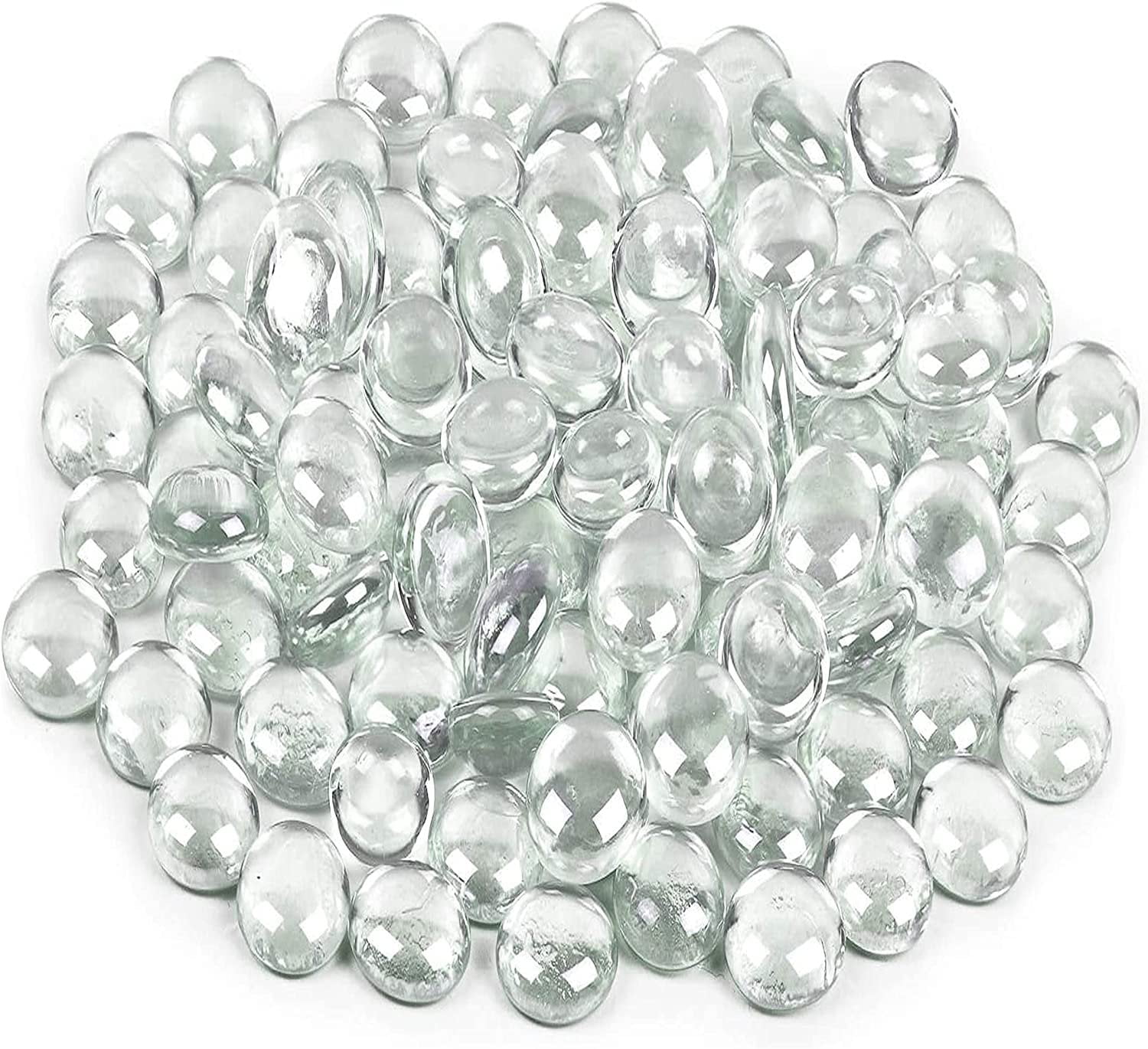 Galashield Clear Flat Glass Marbles Vase Filler - Decorative Accent ...
