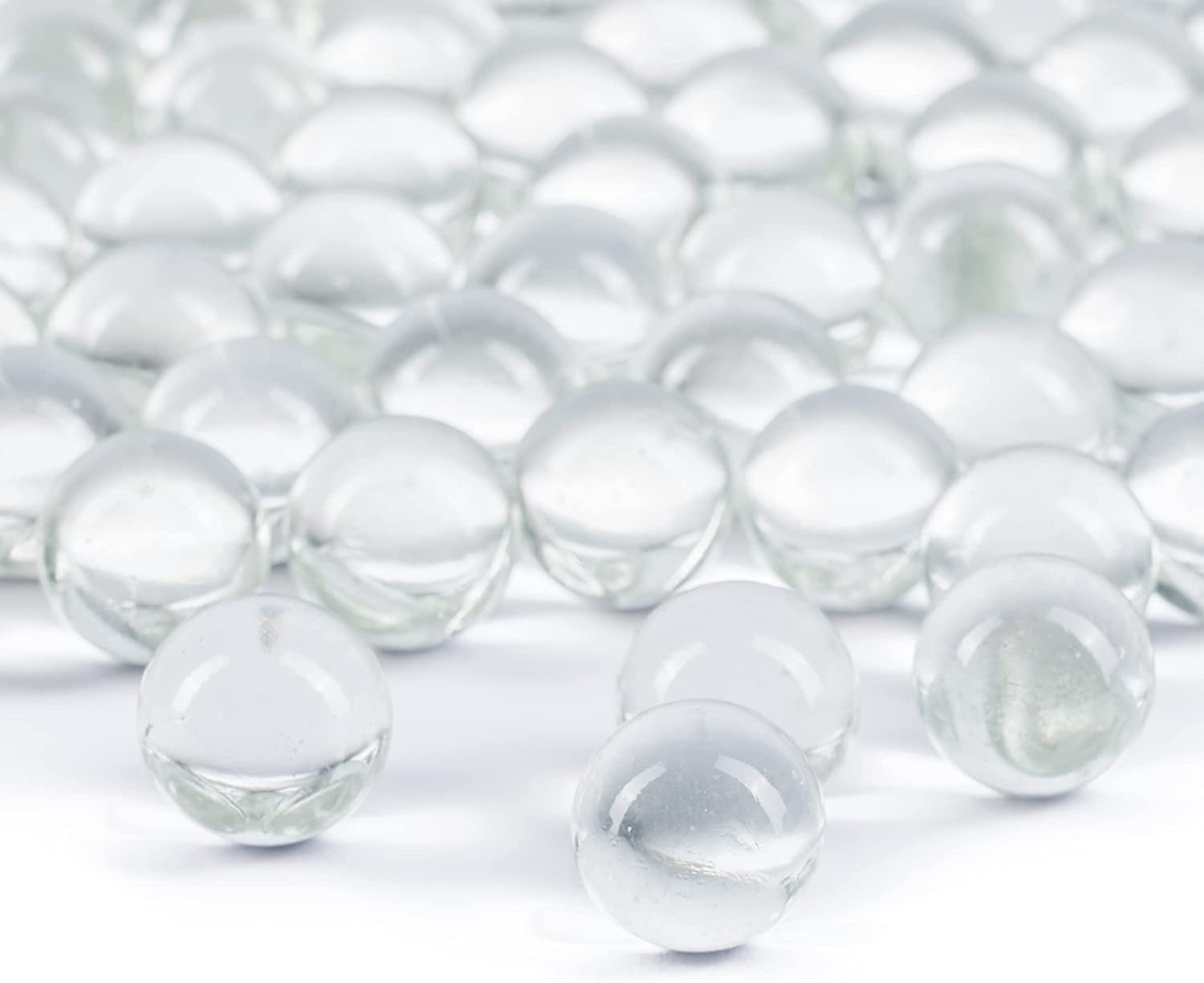 Galashield Clear Glass Marbles for Vases, 1lb Bulk Vase Fillers, Approx ...