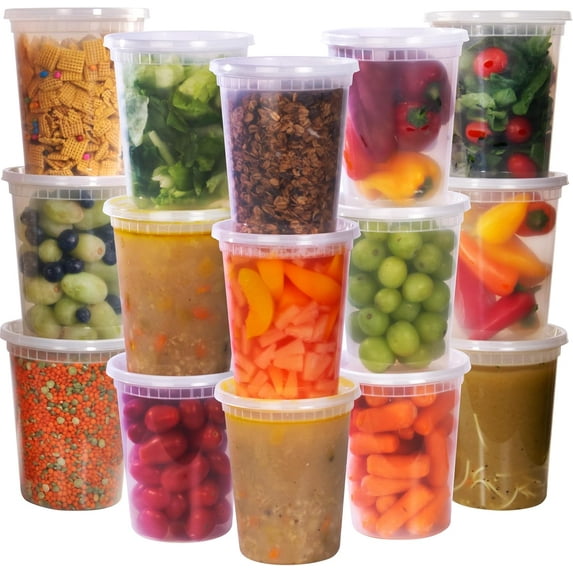 Galashield Disposable 32 oz Soup Containers with Lids, Airtight ...