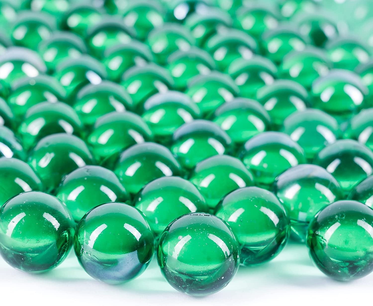 Galashield Decorative Green Glass Marbles, Floral Gems in Bulk, Vase ...