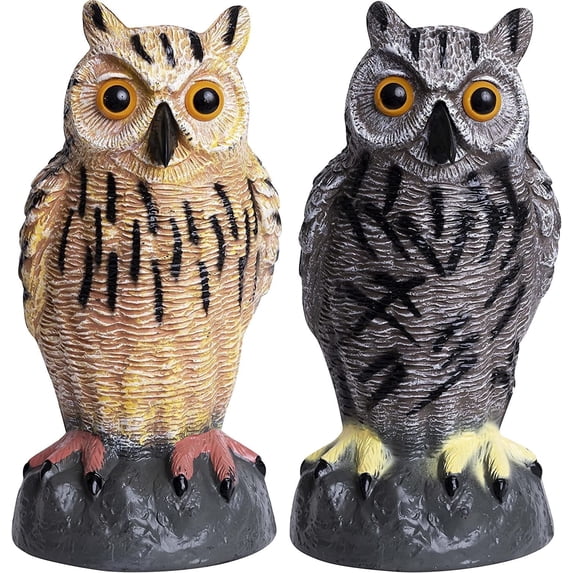 Galashield Owl Decoy to Scare Birds Away | Plastic Owls to Scare Birds ...