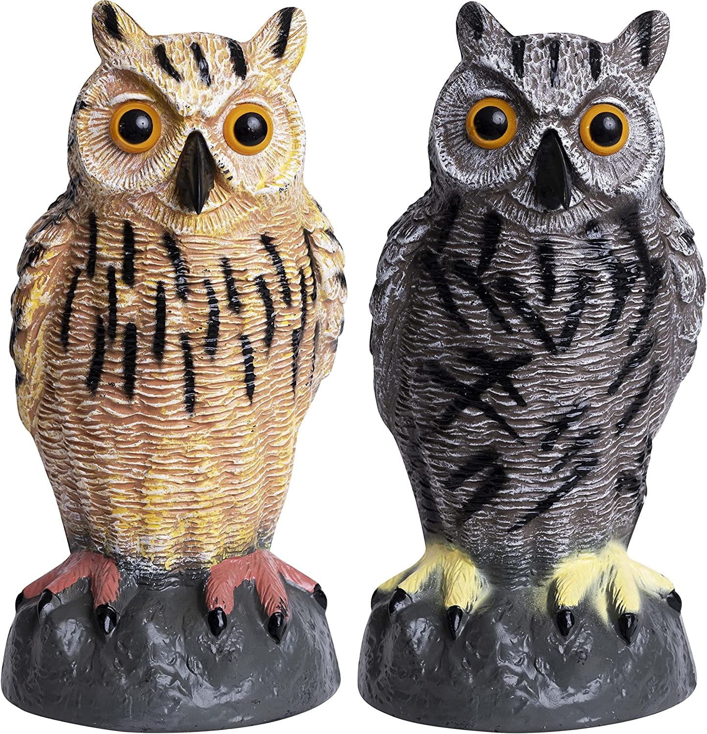 Galashield Owl Decoys to Scare Birds Away Plastic Owls Statue for ...