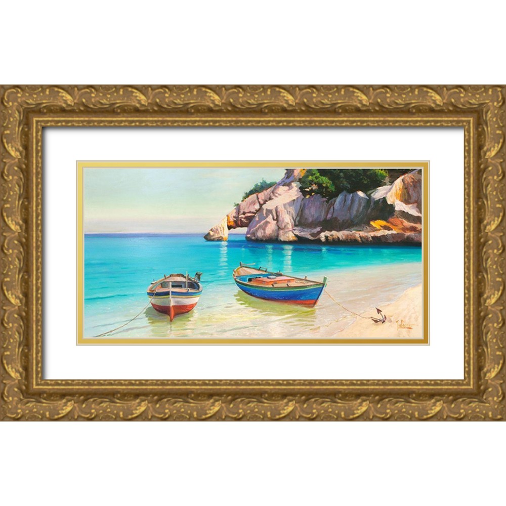 Galasso, Adriano 18x11 Gold Ornate Wood Framed with Double Matting ...