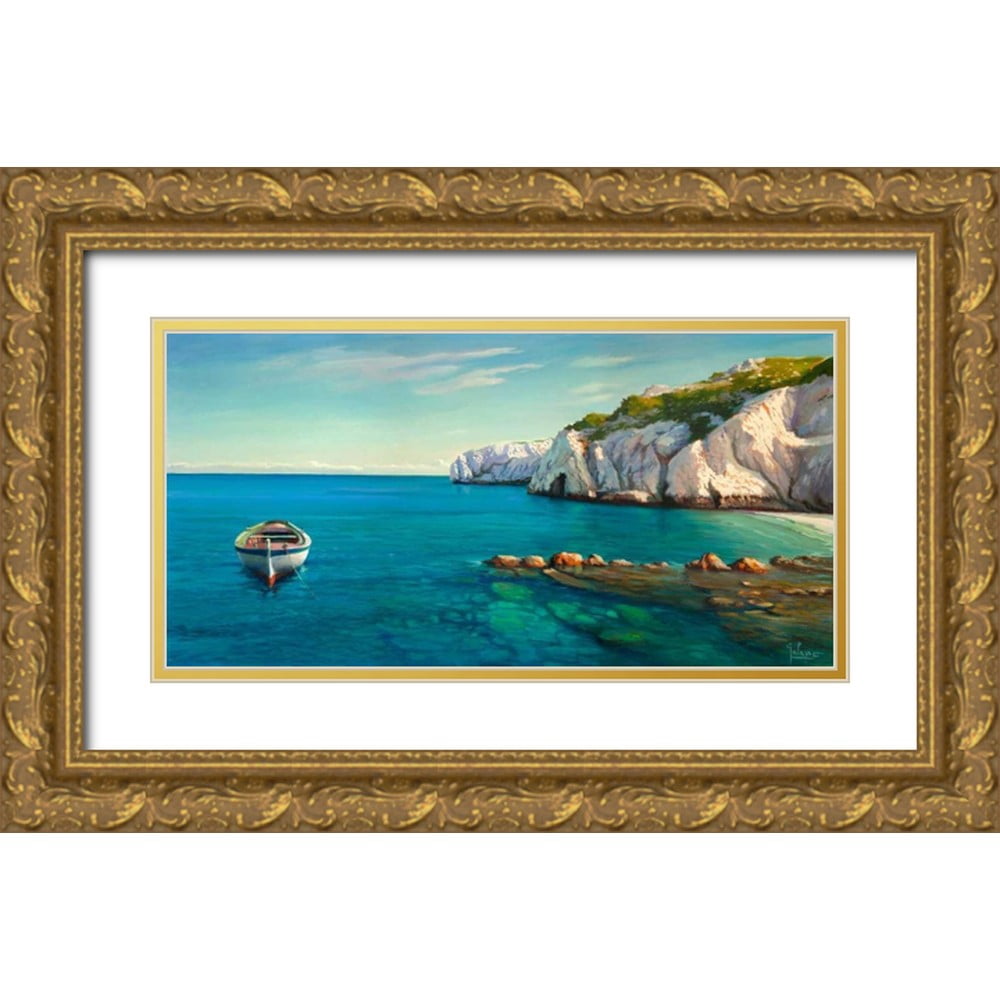 Galasso, Adriano 18x11 Gold Ornate Wood Framed with Double Matting ...
