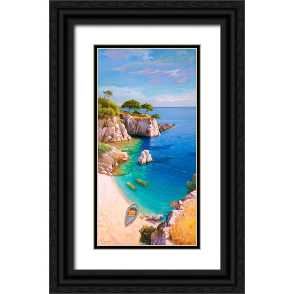 Galasso, Adriano 18x32 Black Ornate Wood Framed with Double Matting ...
